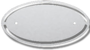 VP100014 - EMBLEM ACCENT PB - OVAL - W/CUTOUTS- PR
